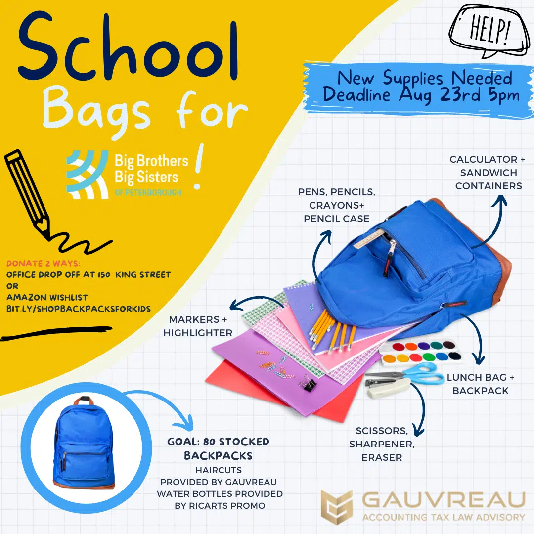 Peterborough Accounting Firm Holding Second Annual Back-to-School ...