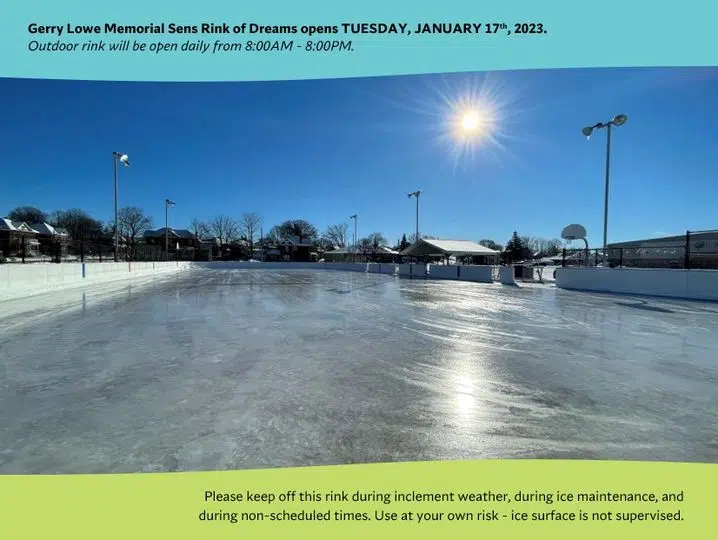 Smiths Falls outdoor rink now open | Lanarkleedstoday.ca