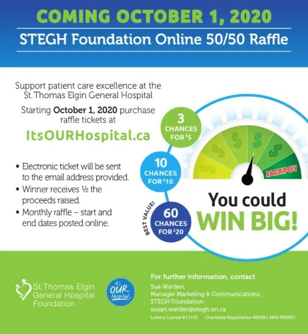 STEGH Foundation Online 50/50 Raffle debuts tomorrow | 94.1 St ...