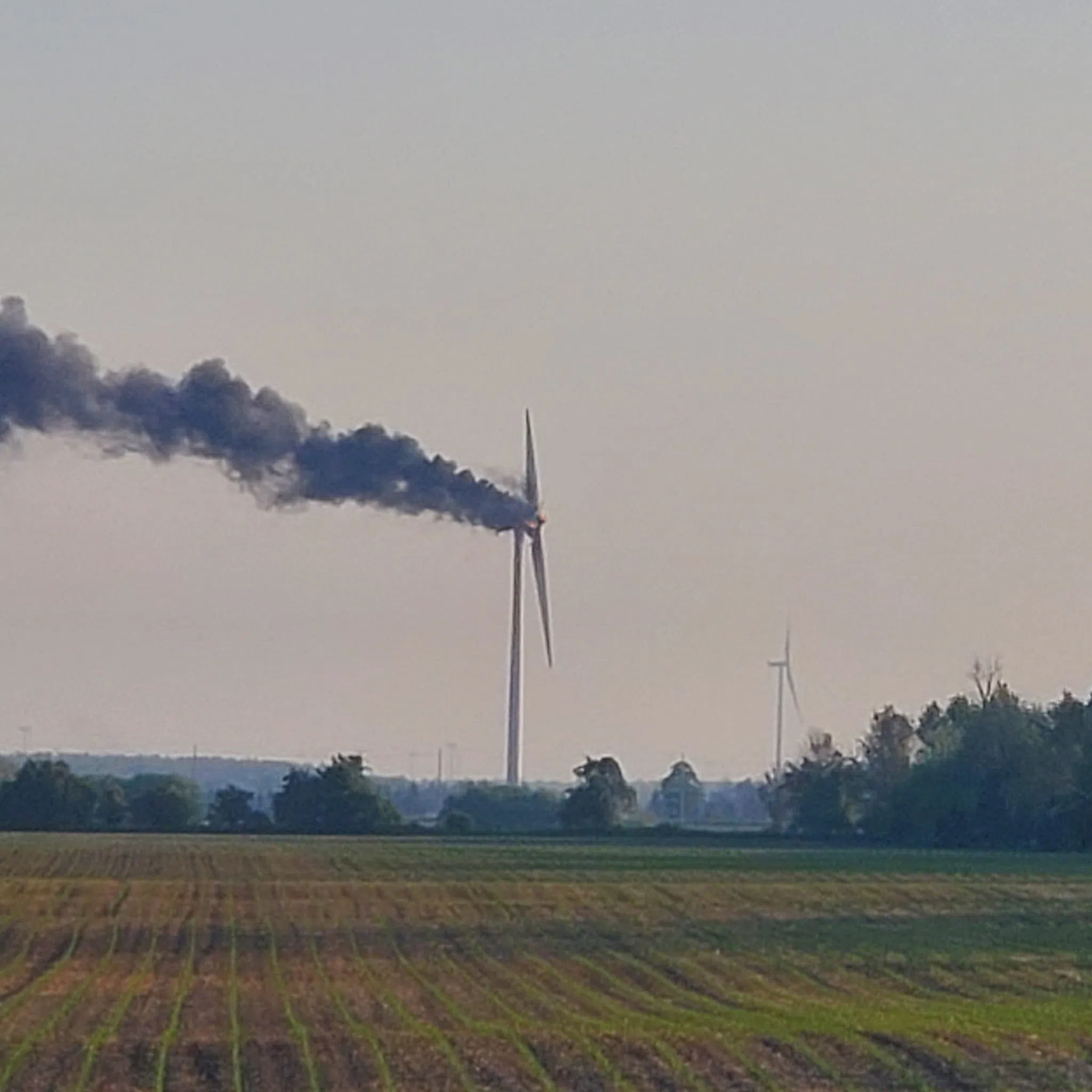 Wind Turbine North of Goderich Catches Fire | 90.5 Exeter Today