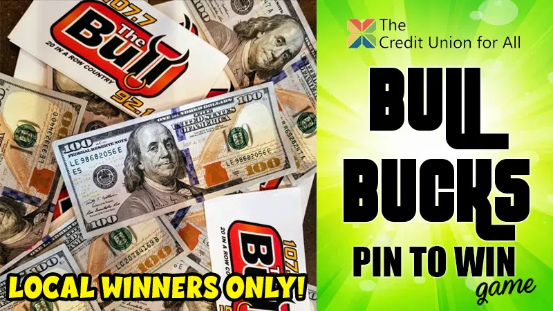 Win cash from The Credit Union For All & The Bull! | 107.7 The Bull