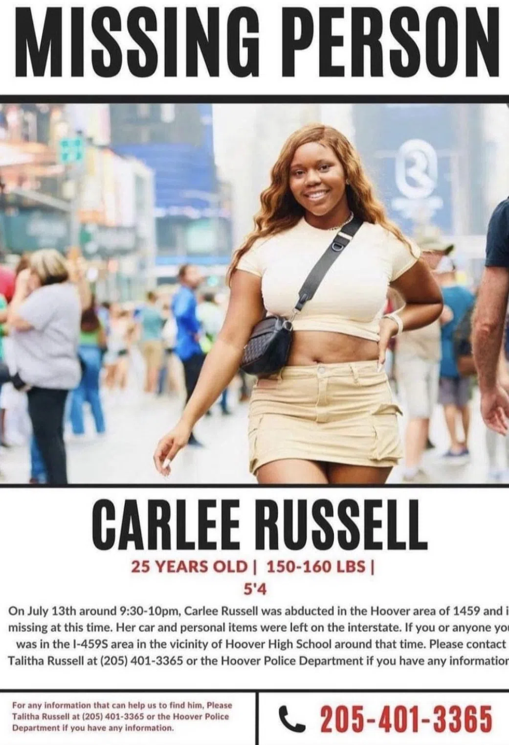 CARLEE RUSSELL IS MISSING AND WE NEED YOUR HELP!!!! | WATV • MyV949.com