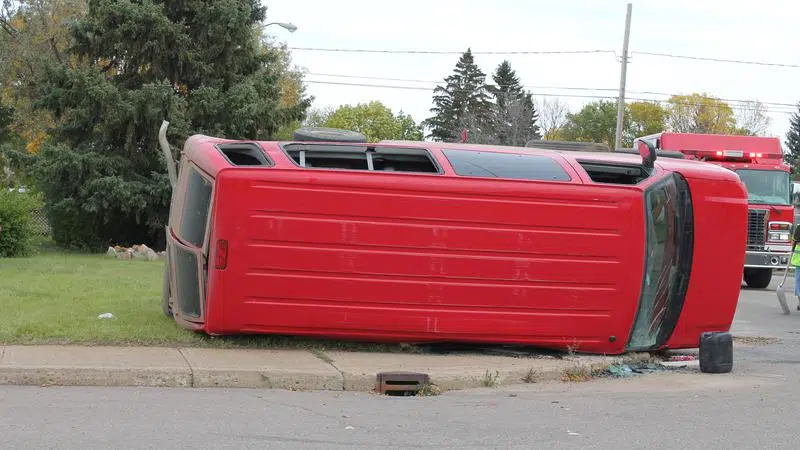 Several taken to hospital after 15-passenger van collides with school ...