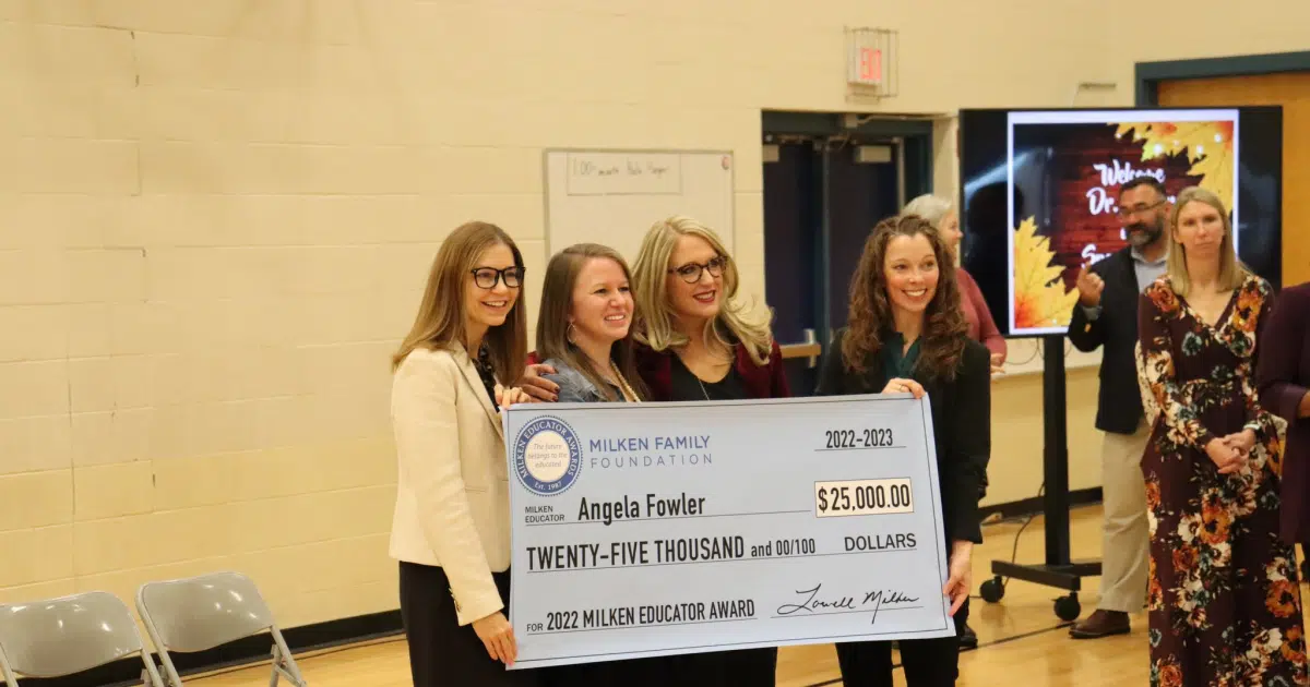 Johnson County teacher surprised with $25,000 Milken Educator Award ...