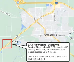 Closures planned on S.R. 3 at Greensburg railroad crossing | KORN ...