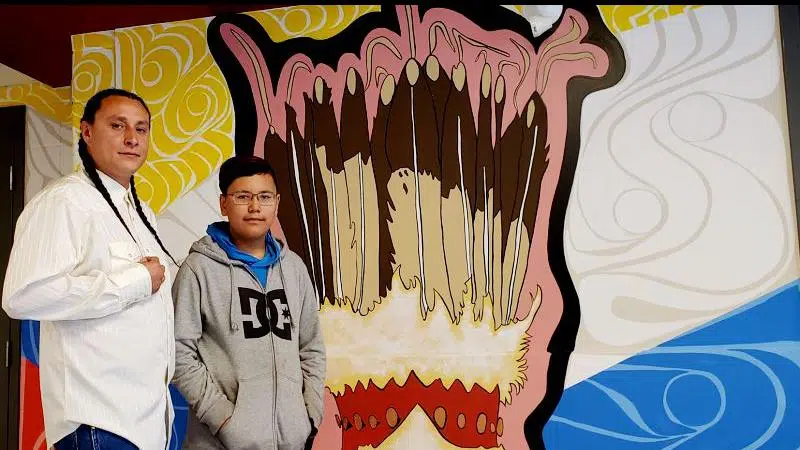 Blackfoot and Cree artists finish new mural at St. Thomas Aquinas ...