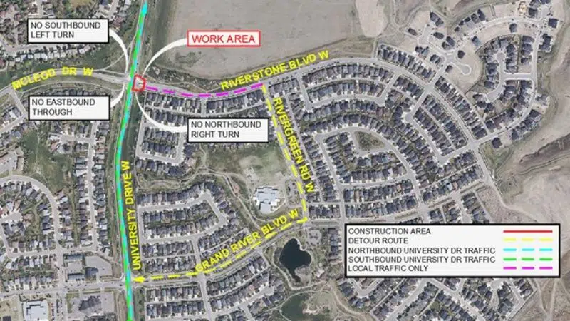 Construction to close access to and from RiverStone Blvd at University ...