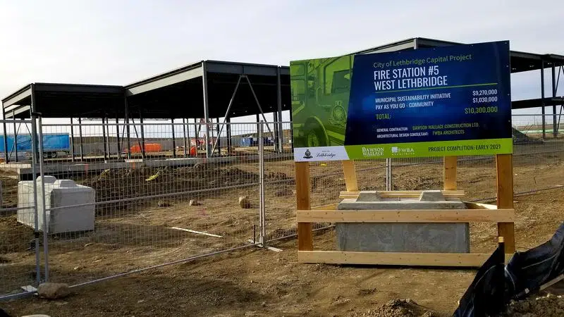 Construction progressing nicely on new west Lethbridge fire station | Lethbridge News Now