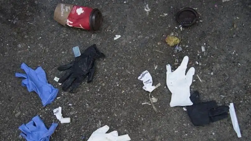 Gloves and masks become litter problem litter as people cover-up ...