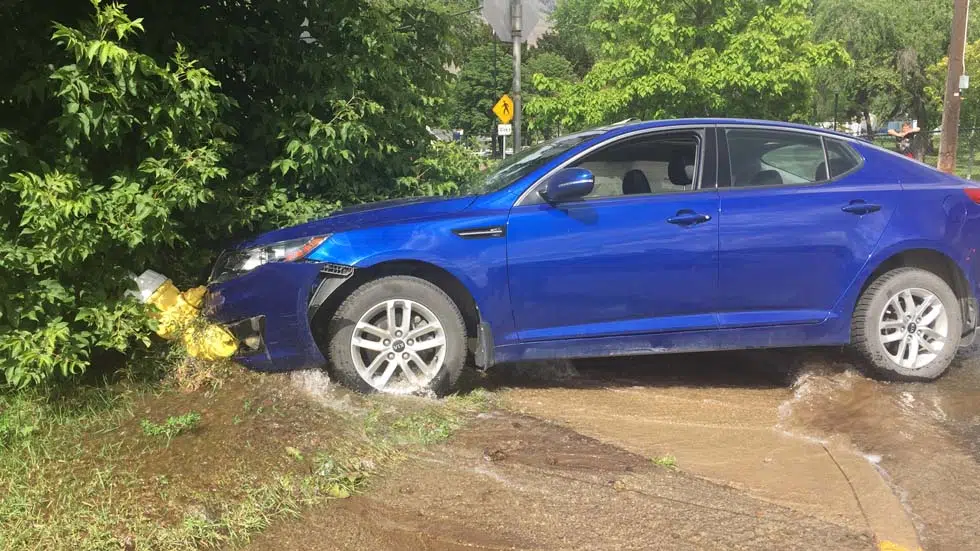 Fire hydrant damaged following crash on Columbia Street | CFJC Today ...
