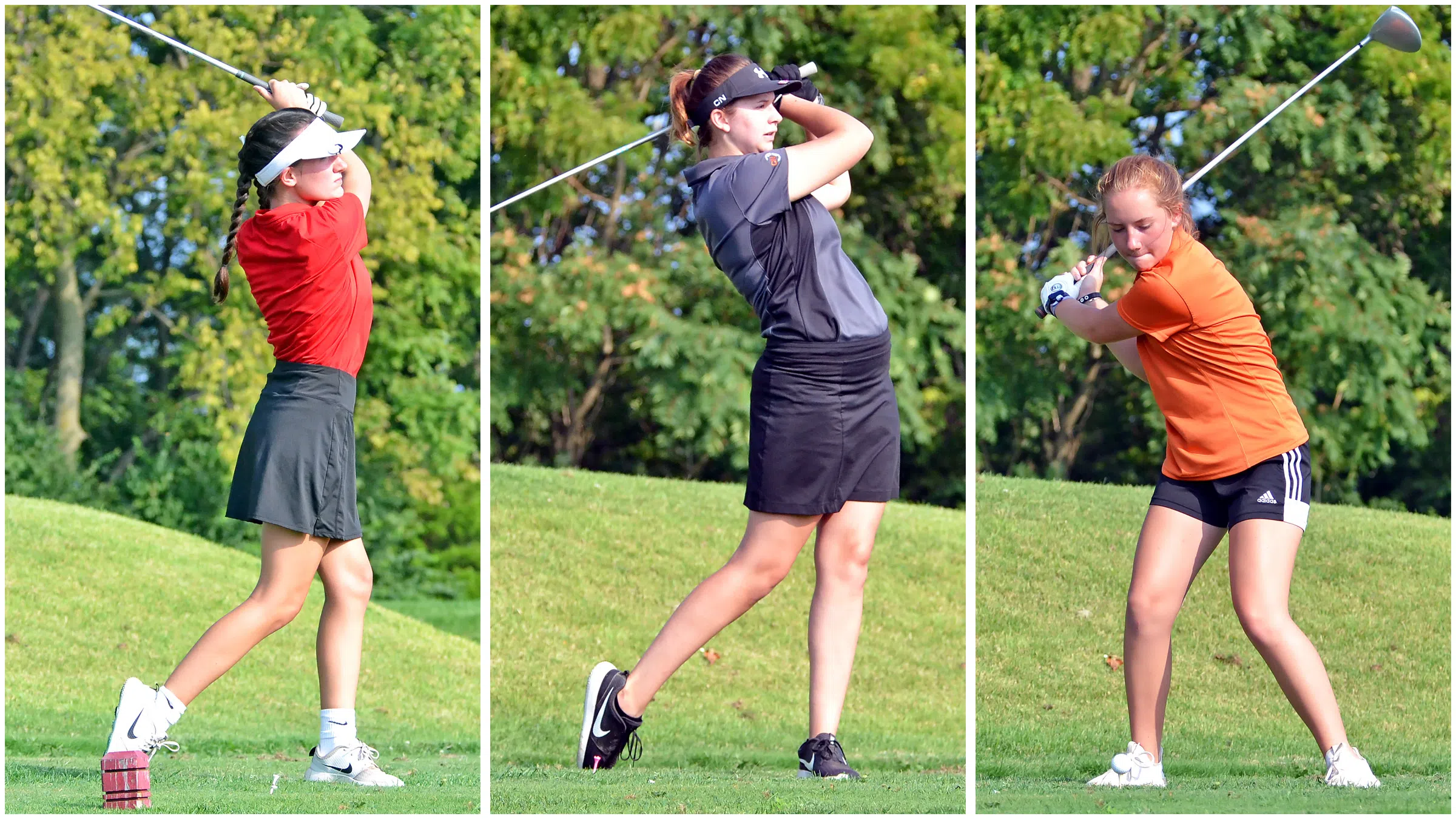 Lady Vandals, Ramsey, Altamont Girls Golf in action—-Ramsey’s Coree ...