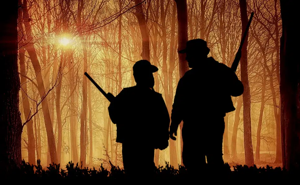 Father Son Hunting Silhouette