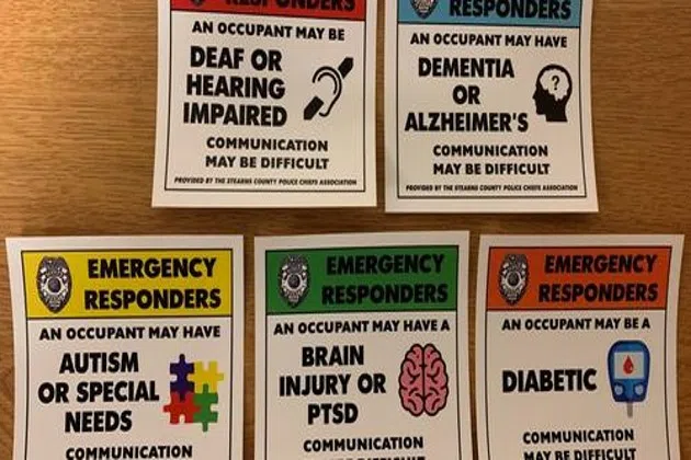 First Responder Alert Stickers Being Handed Out In Stearns County | KNSI