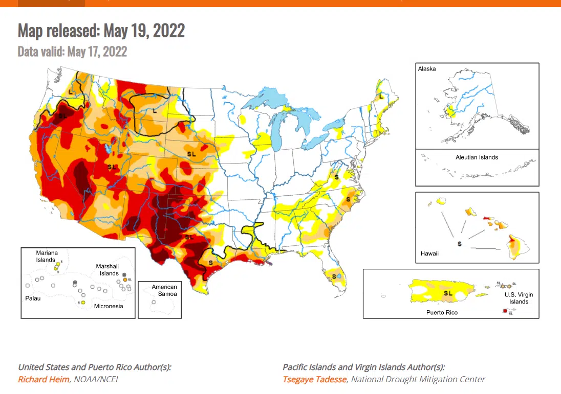 U.S. Drought Monitor: The week was drier than normal across the rest of ...
