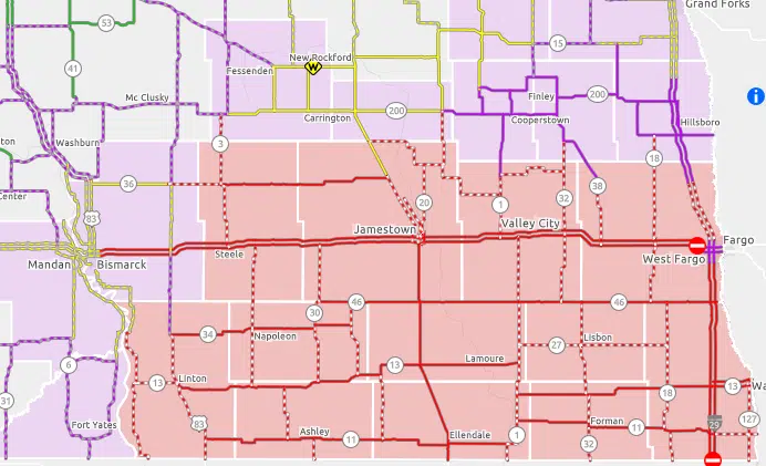 Winter weather forces road closures in ND, SD | Froggy 99.9 KVOX