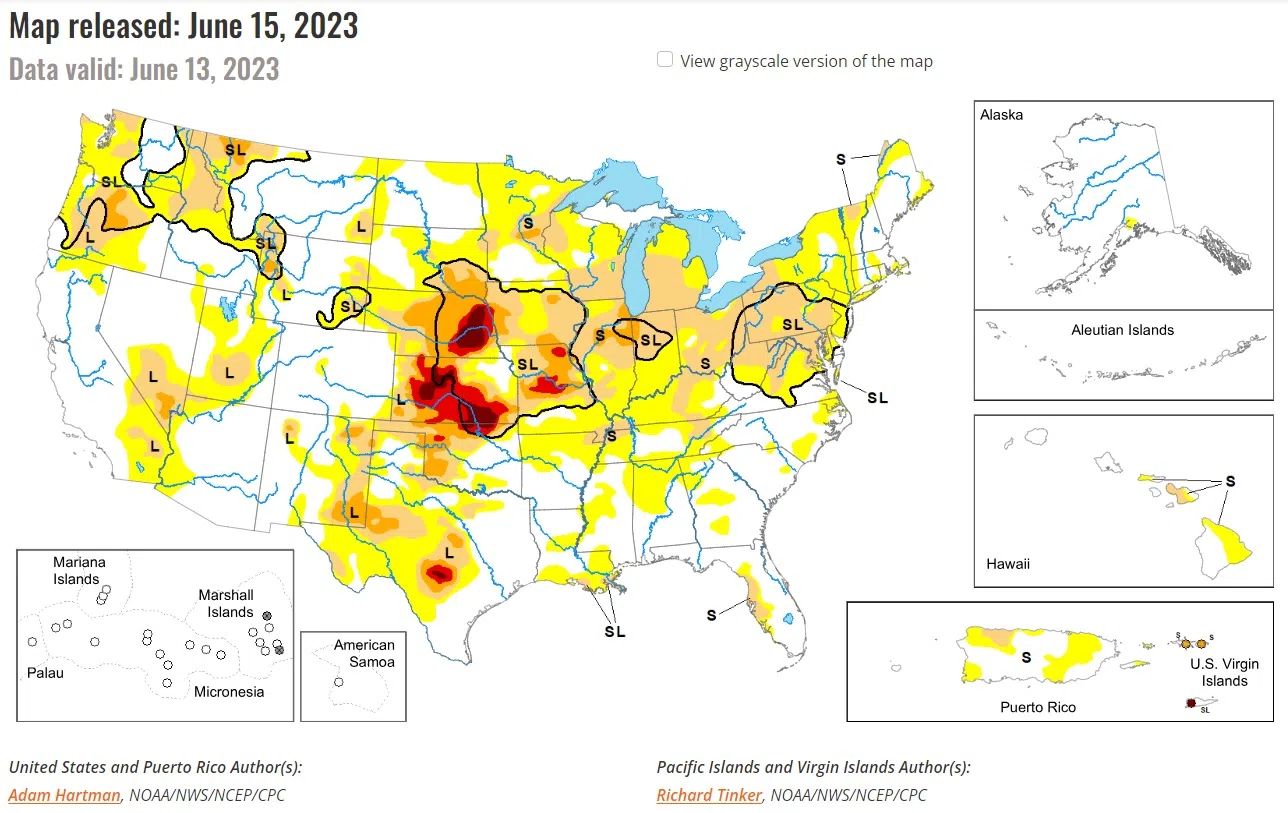 U.S. Drought Monitor: Stormy weather does little to improve conditions ...