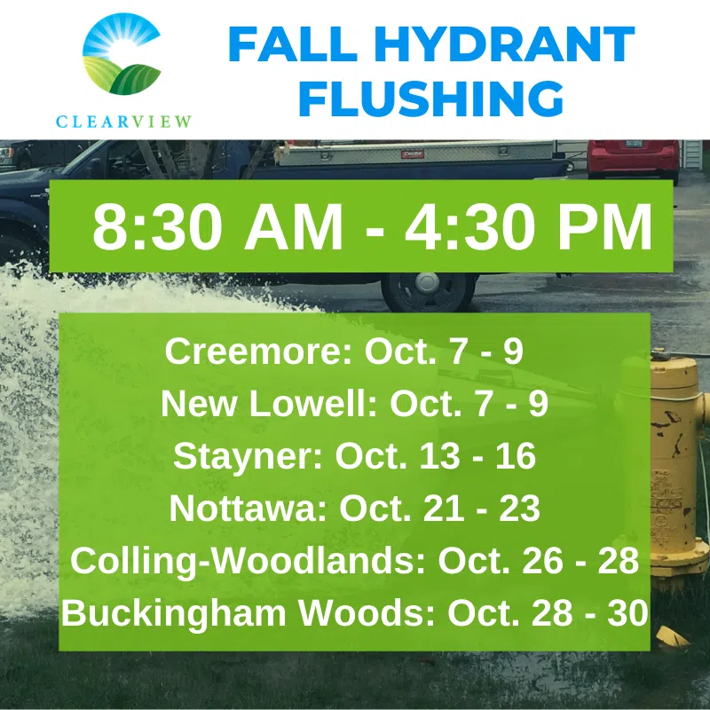 Fall Hydrant Flushing Begins In Clearview Township | Bayshore ...
