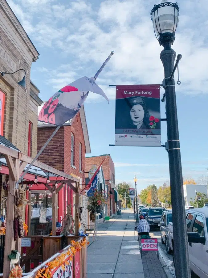Banners Honouring Local Veterans in Downtown Elmvale | Bayshore ...