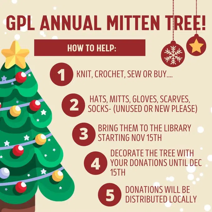 Mitten Tree At Gravenhurst Library Accepting Donations | Country 102
