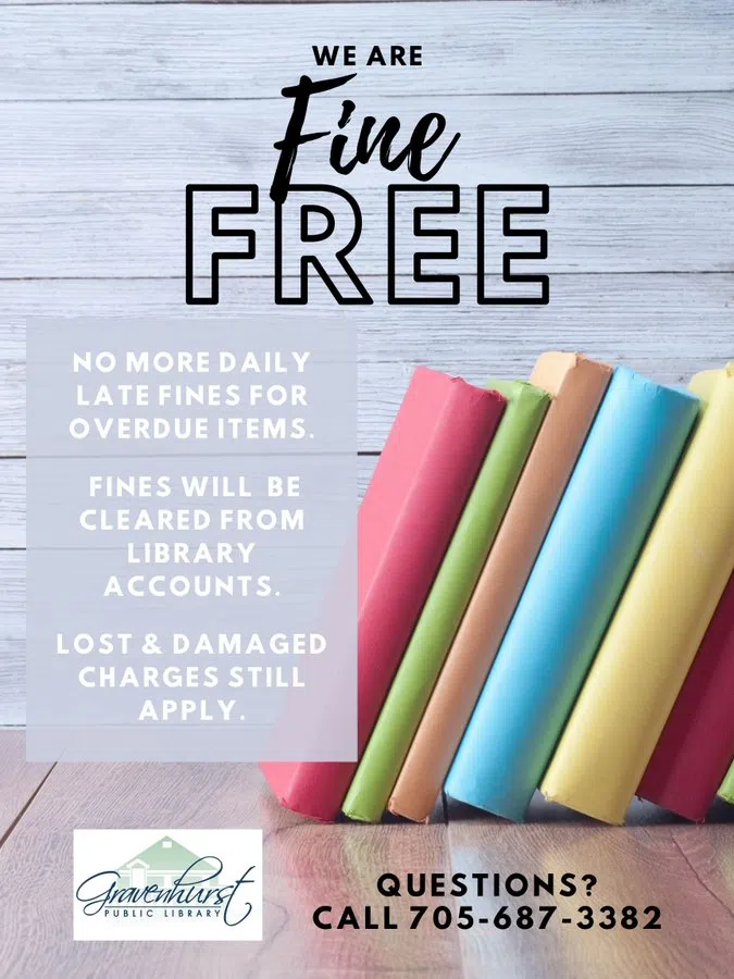 Gravenhurst Library Goes Fine Free! | Country 102