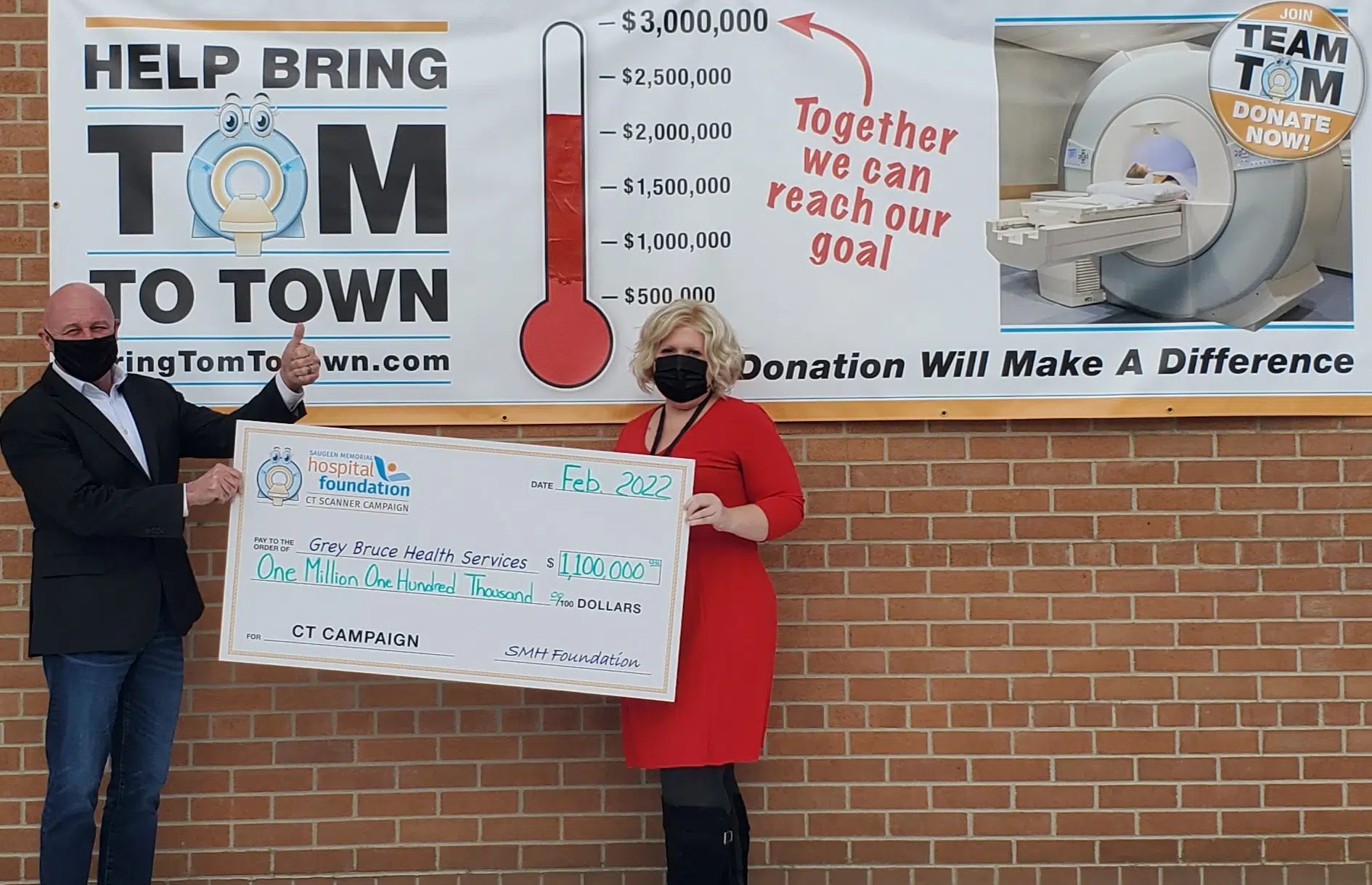 $1.1 Million Cheque Presented To GBHS For CT Scanner Campaign | Country 93