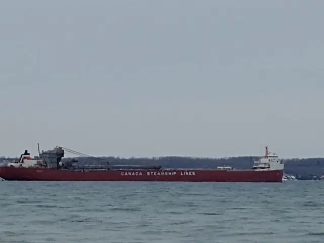 Frontenac Anchored Near Leith | Bayshore Broadcasting News Centre