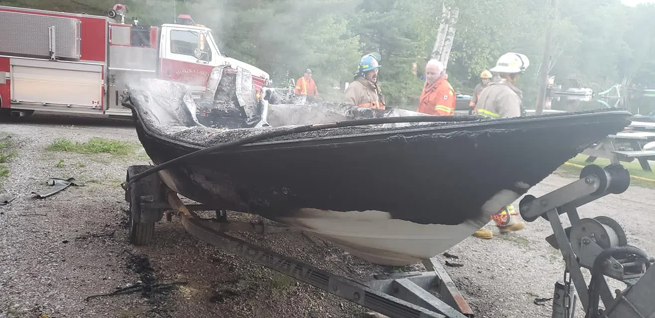 Boat Destroyed In Early Morning Marina Fire | Bayshore Broadcasting ...