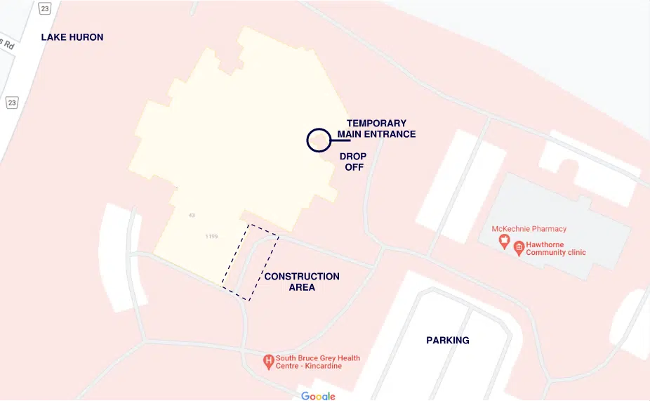 Temporary Entrance At Kincardine Hospital During CT Scanner ...