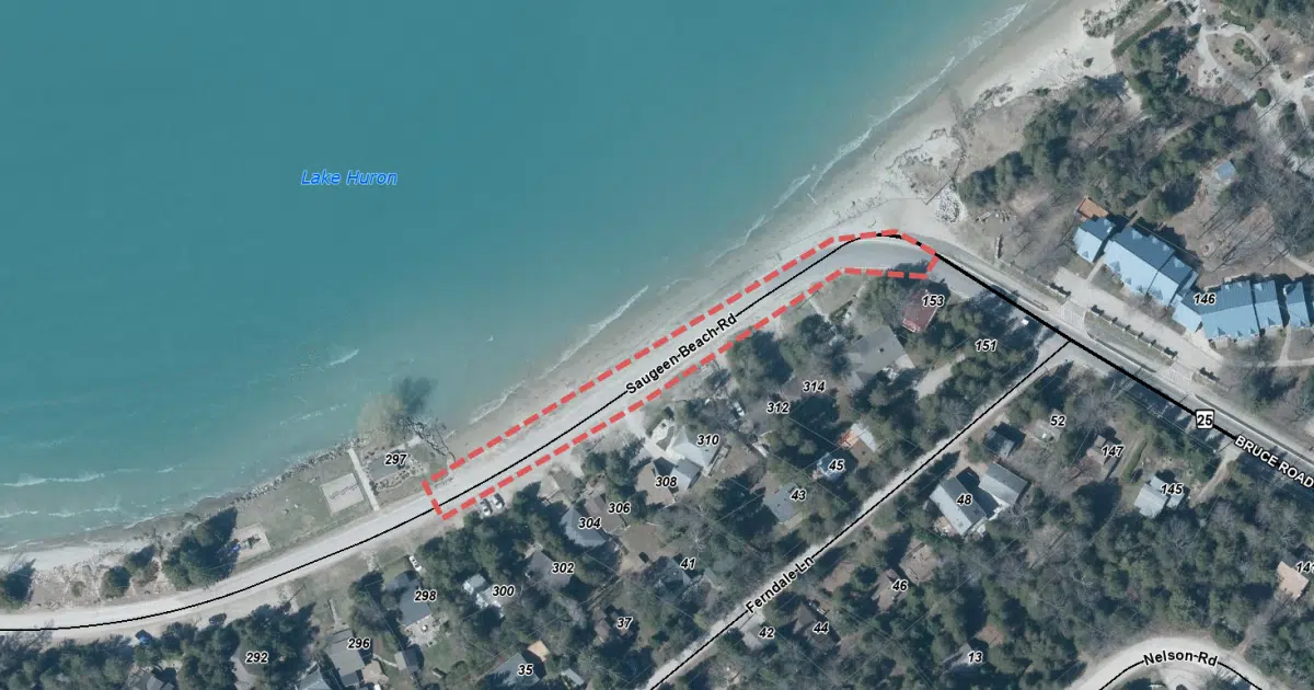 Work Begins On Port Elgin’s Saugeen Beach Road | 89.3 CFOS FM
