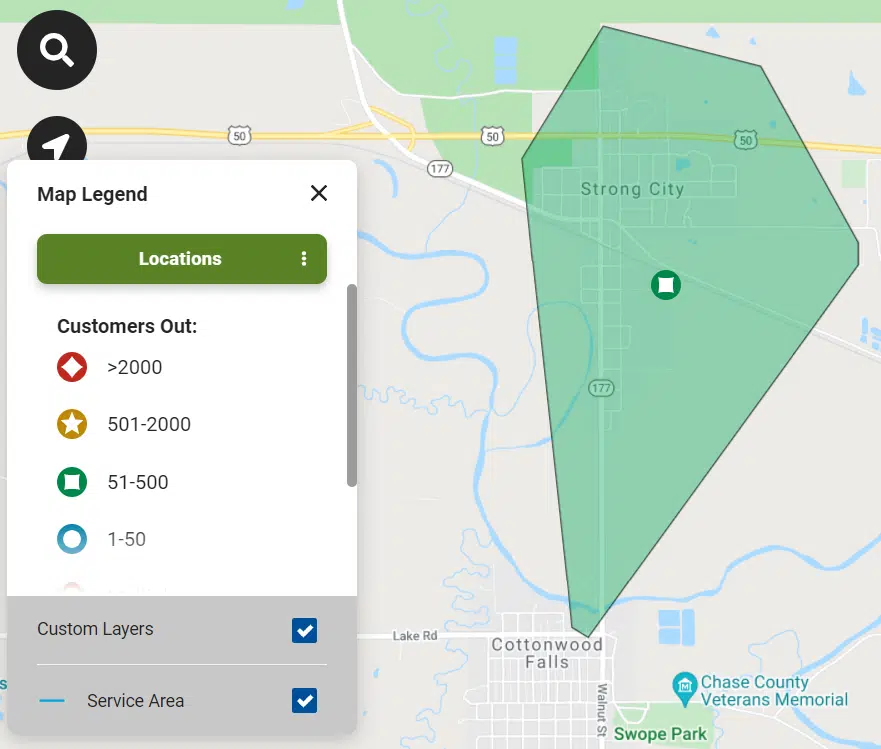 Power outage over for central Chase County, cause under investigation ...