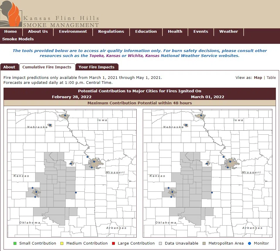 Kansas Smoke Management Tool to be activated Tuesday | KVOE