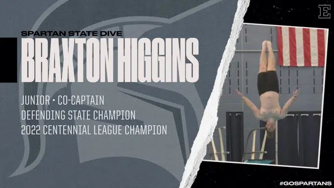 Emporia High diver Braxton Higgins begins defense of State Title | KVOE