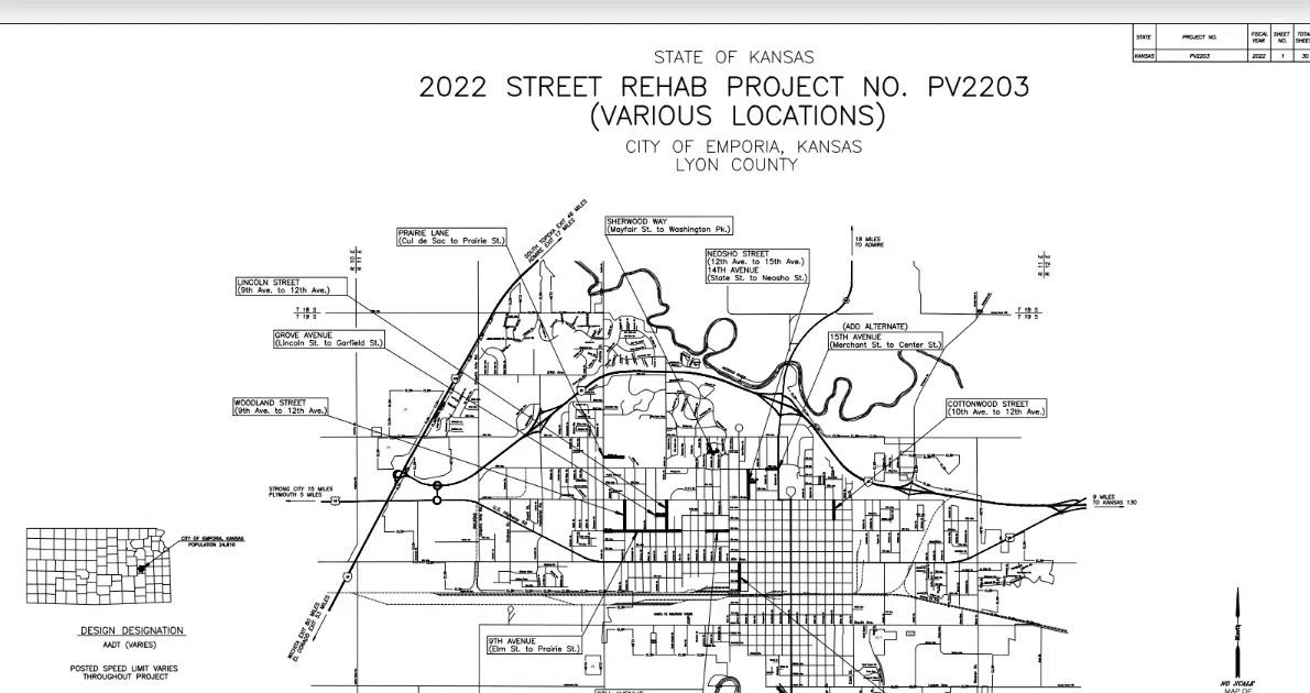 Core of Emporia’s Street Rehab project beginning this week | KVOE