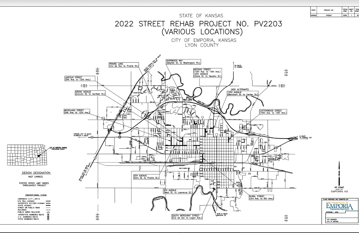 Core of Emporia’s Street Rehab project beginning this week | KVOE