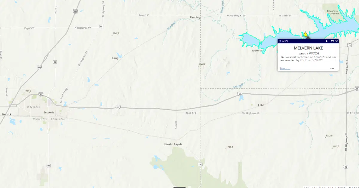 Algae warning for Melvern Lake upgraded to algae watch | KVOE