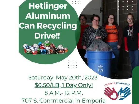 Hetlinger Developmental Services hosting aluminum can drive Saturday | KVOE