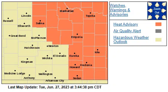 WEATHER: Heat advisory posted Wednesday for all area counties | KVOE
