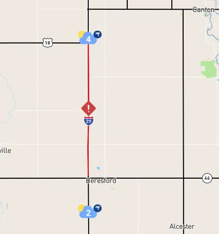 Two semis accident on I-29 north of Beresford causes ‘hazardous ...