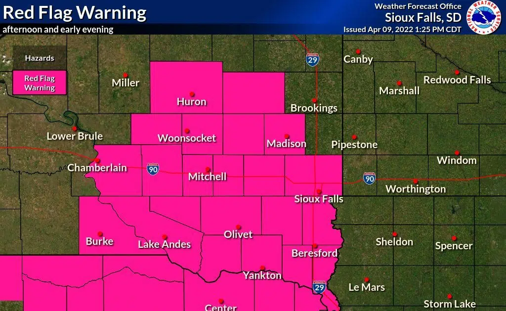 Red flag warning extended to southeast South Dakota | KELO-AM