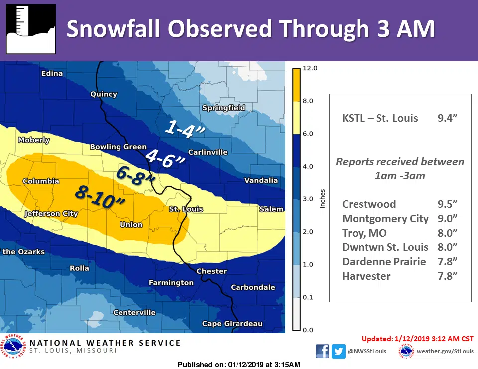 More Snow Today, Ice Accumulations now expected on Sunday morning ...