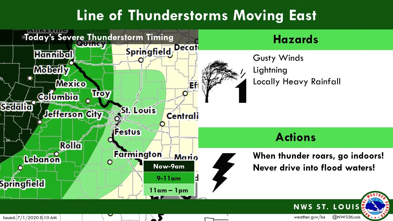 A line of Thunderstorms could impact our area later on today | Vandalia ...