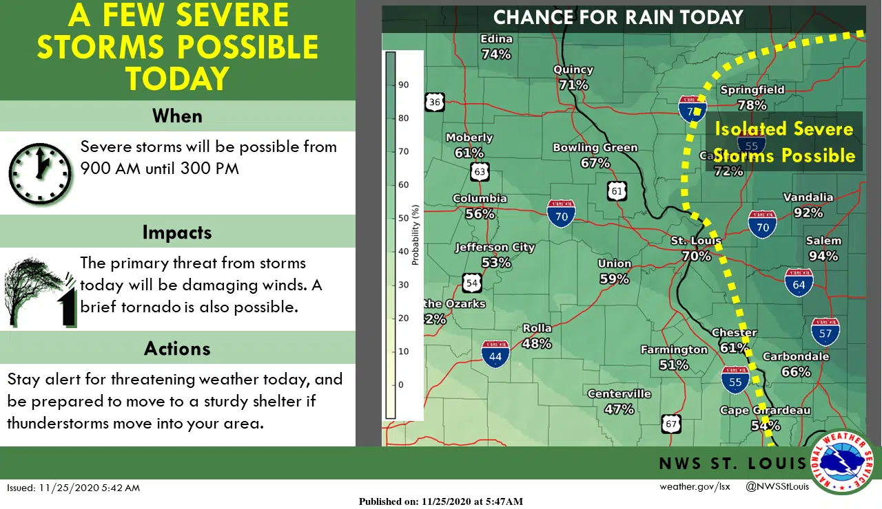 Rain & Storms Today—Chance for some Isolated Severe Storms Today ...
