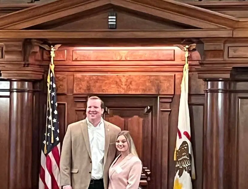 State Sen Jason Plummer welcomes students to Springfield as part of his ...