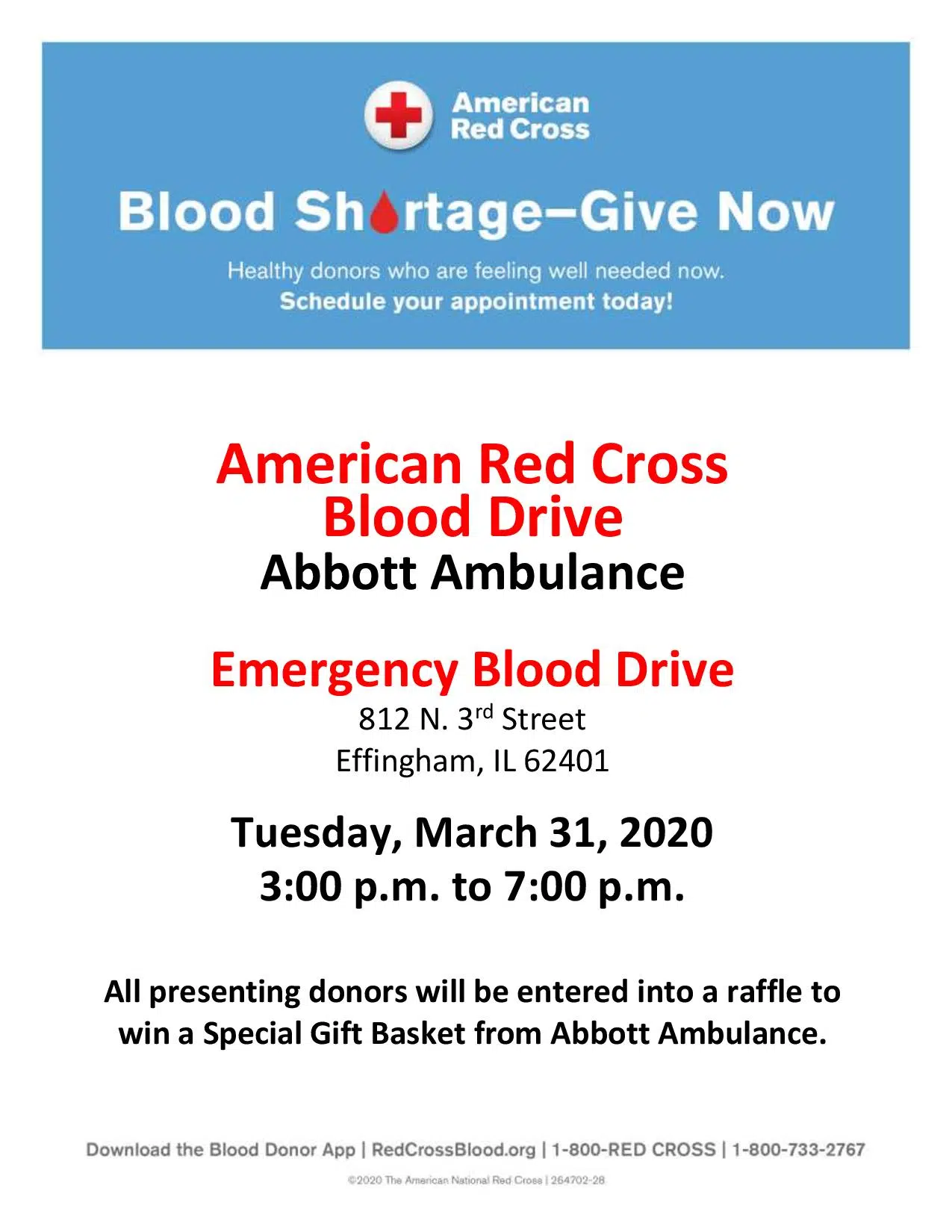 Red Cross Blood Drive March 31, 2020 in Effingham | MyRadioLink.com