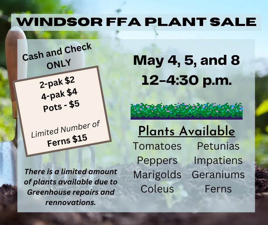 Windsor FFA Plant Sale | MyRadioLink.com