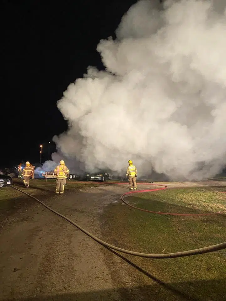 Neoga and Sigel FPD, Neoga EMS Respond to Shed Fire | Effingham Radio