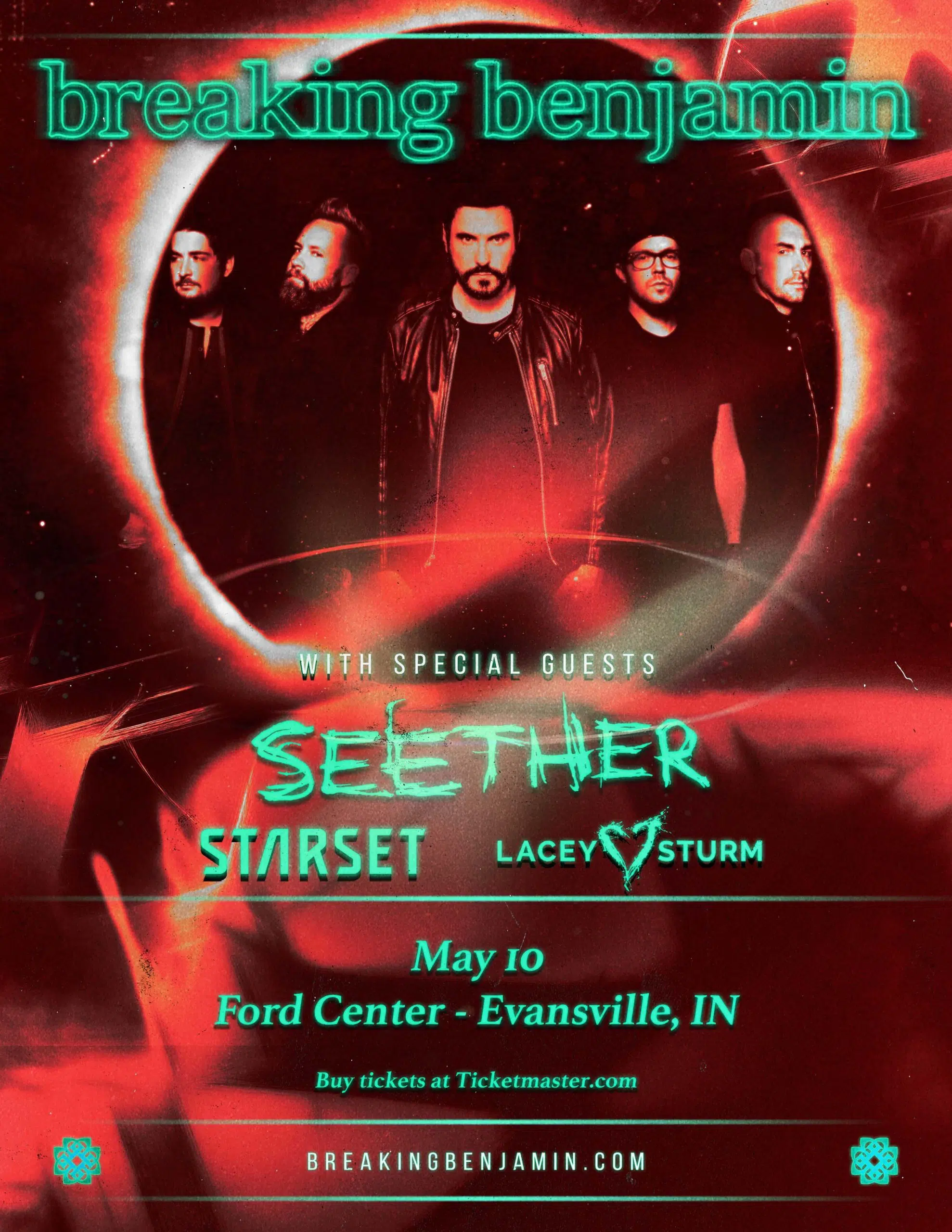 Breaking Benjamin PRE-SALE ticket info inside! #FordCenter #Evansville ...
