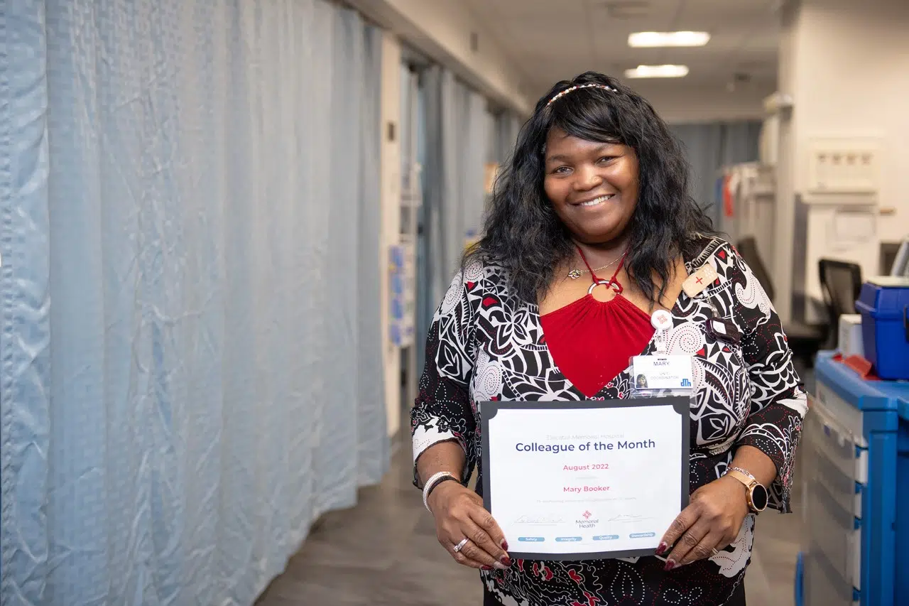 Booker Named Decatur Memorial August Colleague of the Month ...