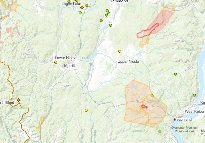 New wildfire sparks South of Merritt | Q101