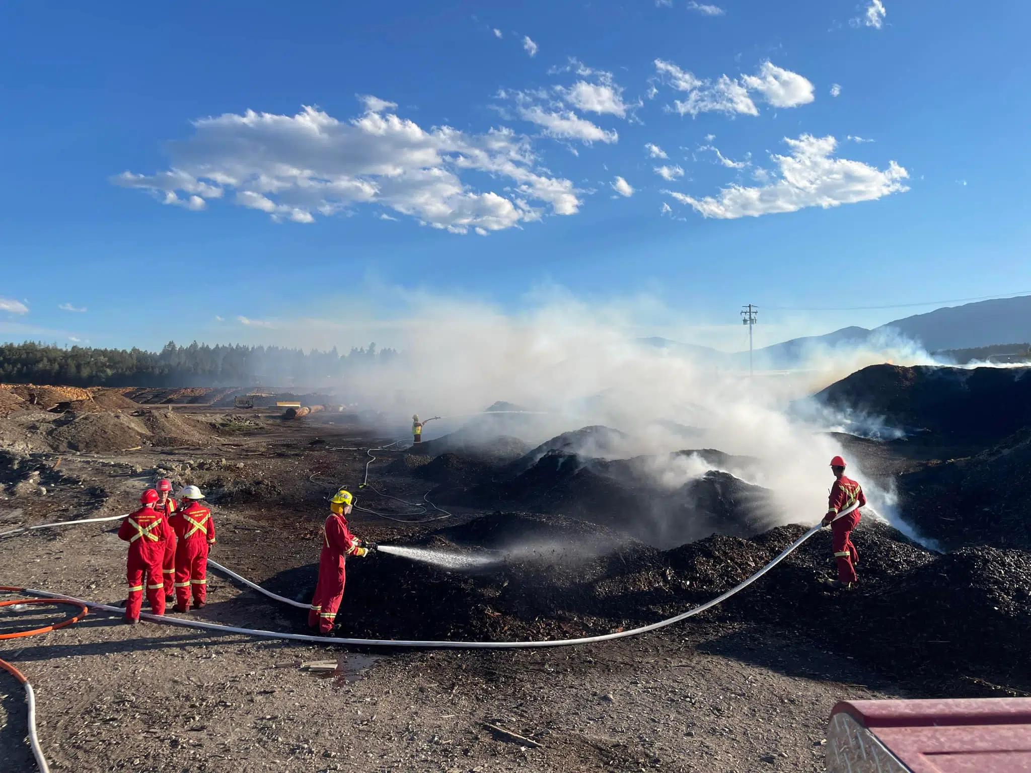 Radium and Invermere fire departments respond to pile fires at Canfor ...